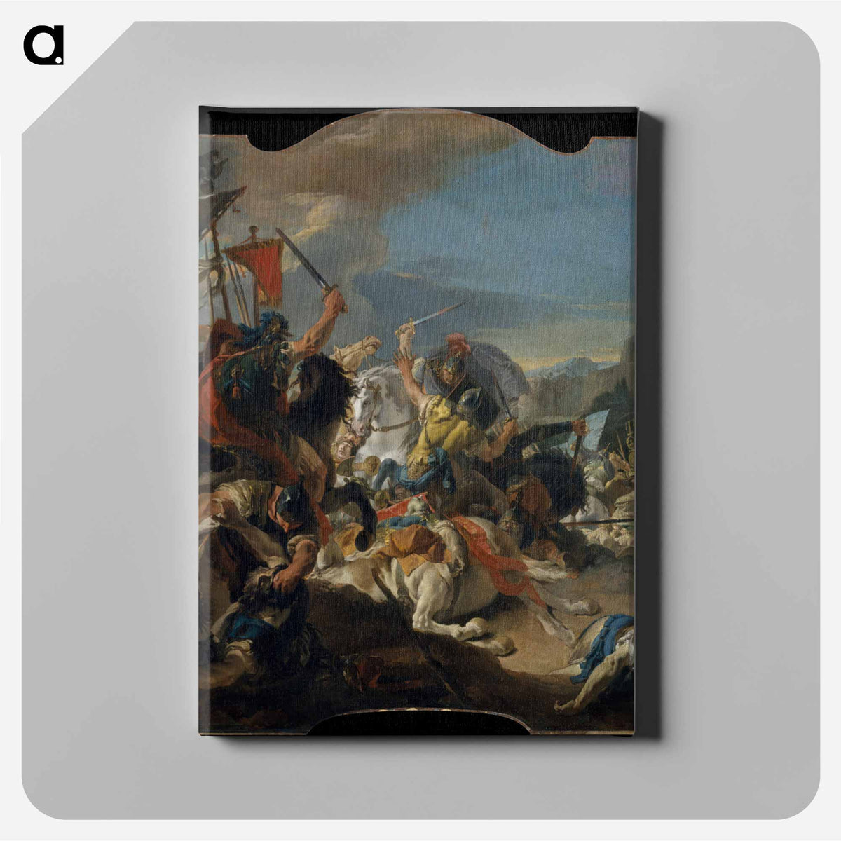 The Battle of Vercellae - ジョバンニ バティスタ ティエポロ Canvas. – artgraph.