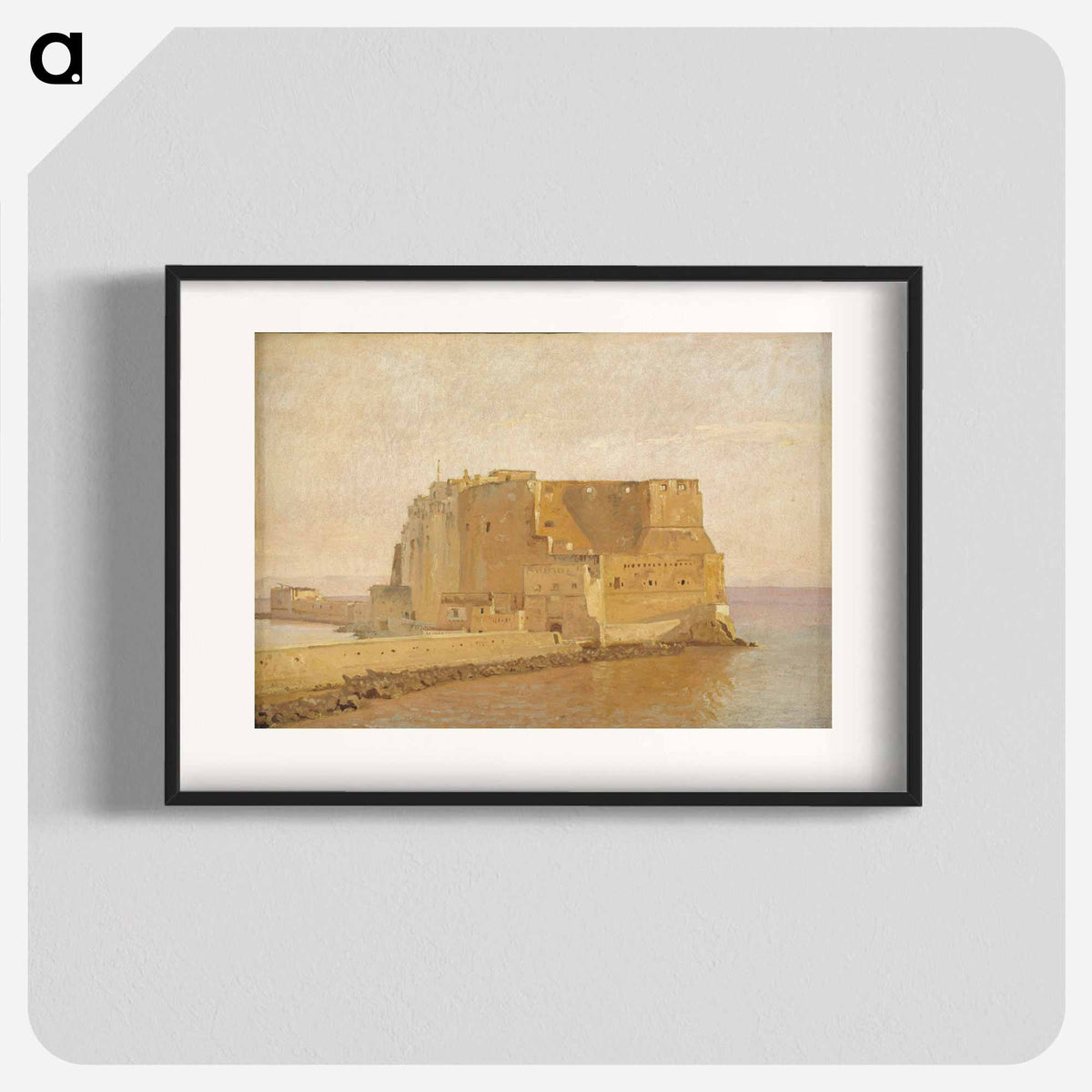 Castel dell'Ovo in Naples by Christen Kobke - Christen Kobke Poster ...