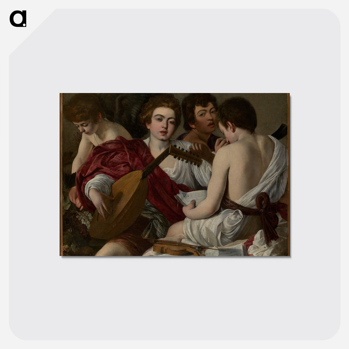 Caravaggio(カラヴァッジョ)のThe Musicians - カラヴァッジョ Postcard. - artgraph.【美術館品質 ...