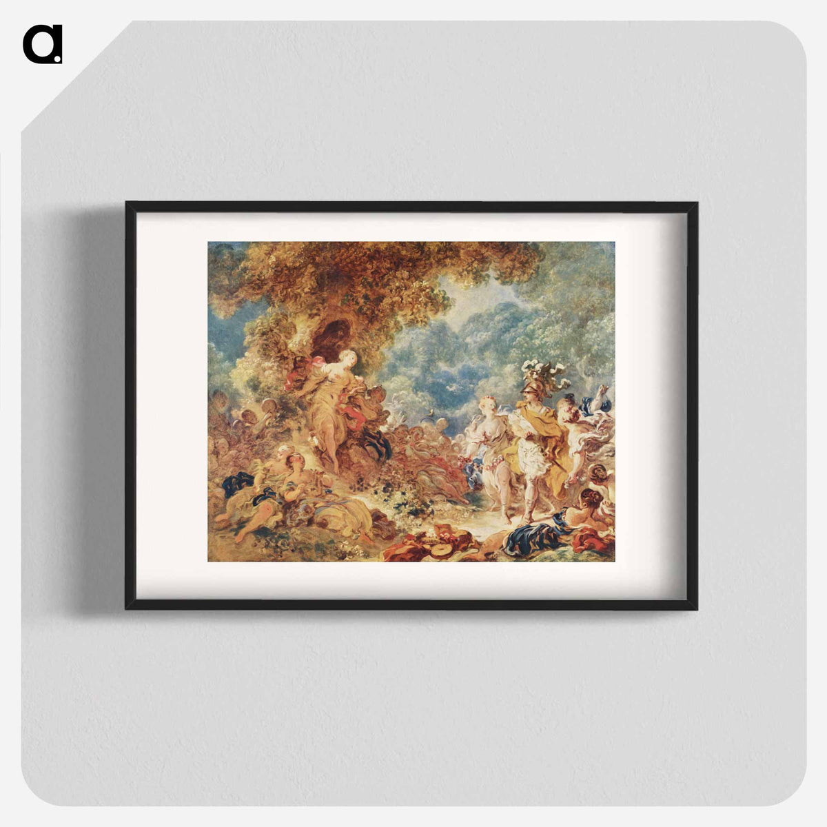 Jean Honore Fragonard(ジャン オノレ フラゴナール)のRinaldo in the garden of the ...