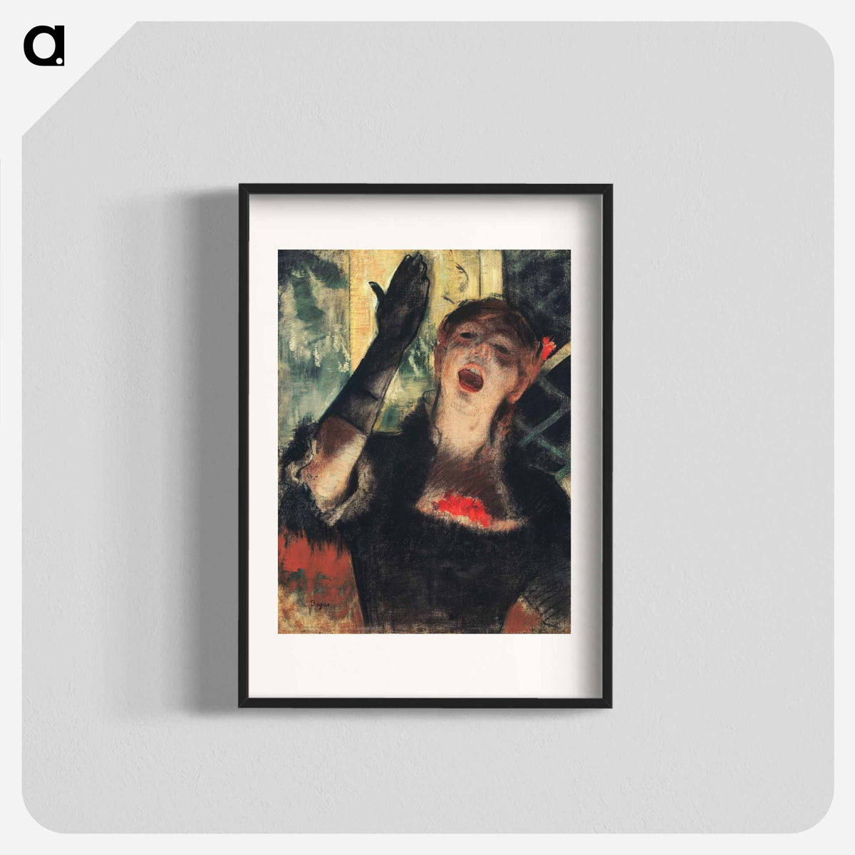 Edgar Degas(エドガー ドガ)のCafé Singer - エドガー ドガ Poster. - artgraph.【美術館品質の ...