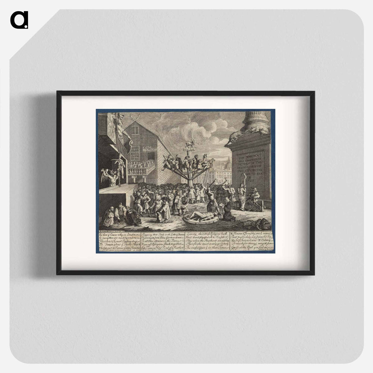 Emblematical print of the South Sea Scheme - ウィリアム ホガース Poster. – artgraph.