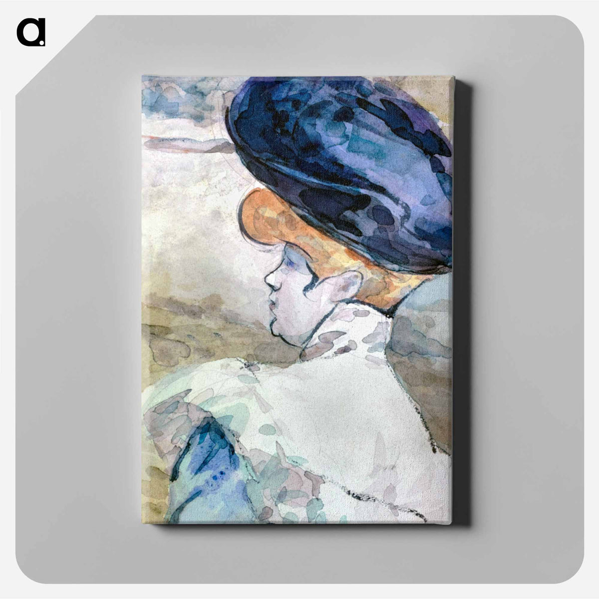 Henry Somm(アンリ ソム)のWoman in profile - アンリ ソム Canvas. - artgraph.【美術館品質の ...