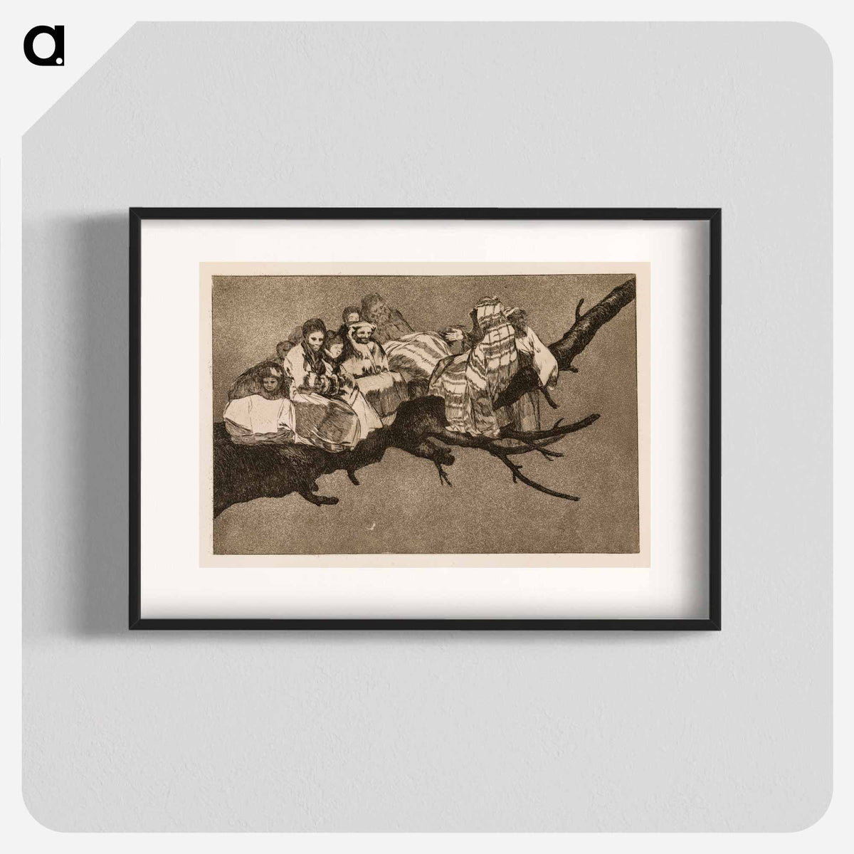 Francisco de Goya - Ridiculous folly (Walking between the branches ...