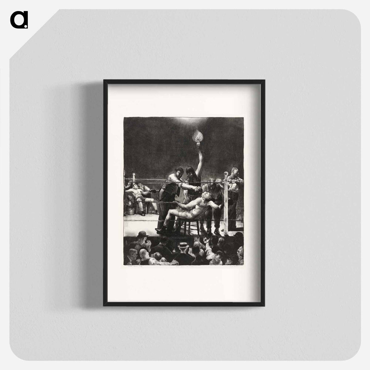 George Bellows(ジョージ ベローズ)のBetween rounds, small, second stone - ジョージ ...