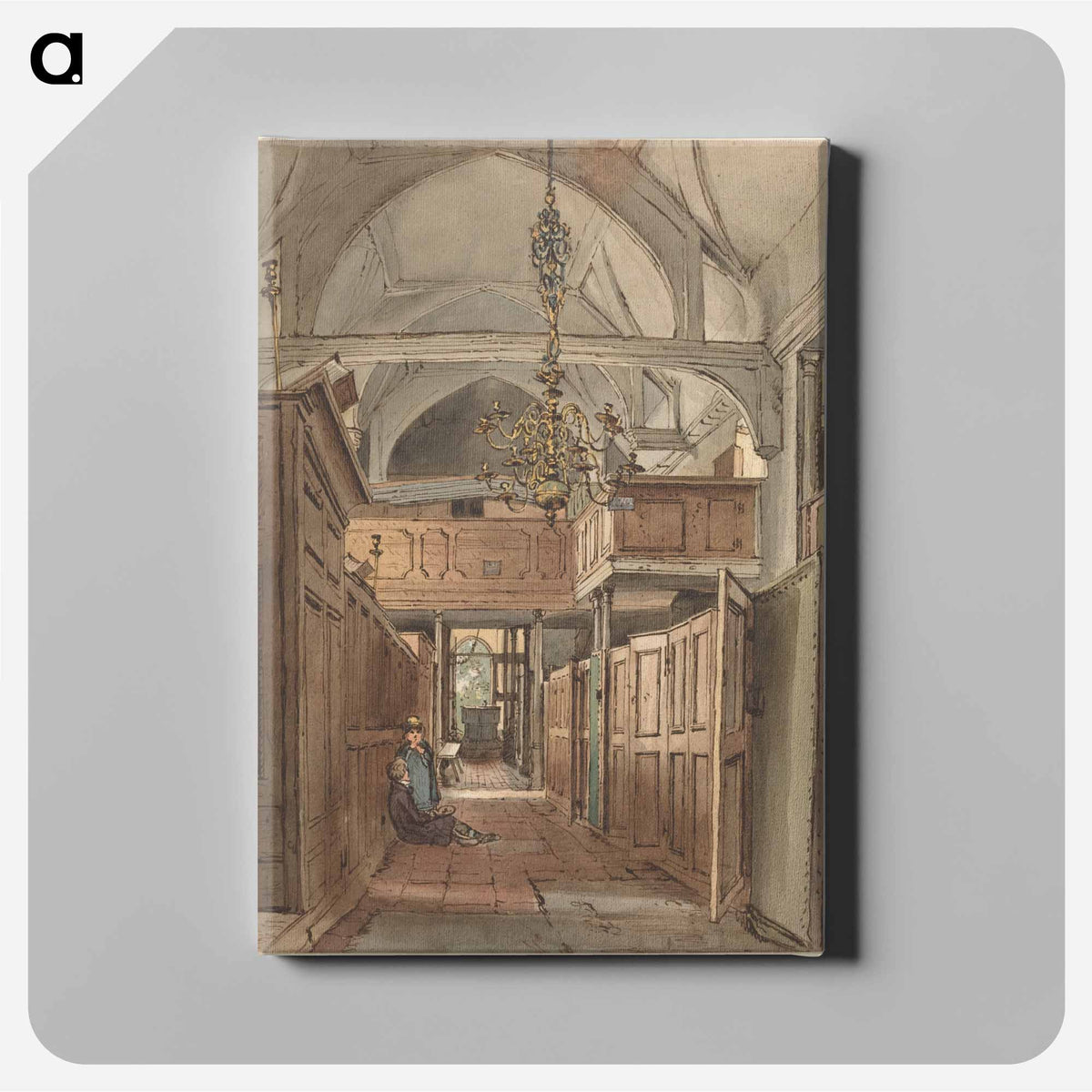 William Henry Hunt(ウィリアム ヘンリー ハント) - Interior of Bushey Church - ウィリアム ...