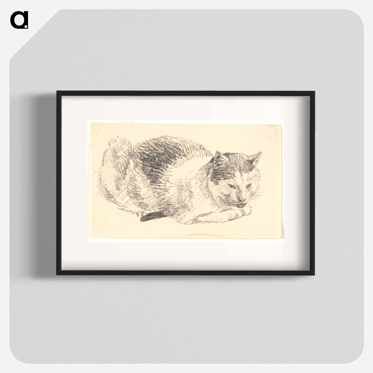 Christen Kobke(クリステン ケプケ) - Lying cat - クリステン ケプケ Poster. - artgraph ...