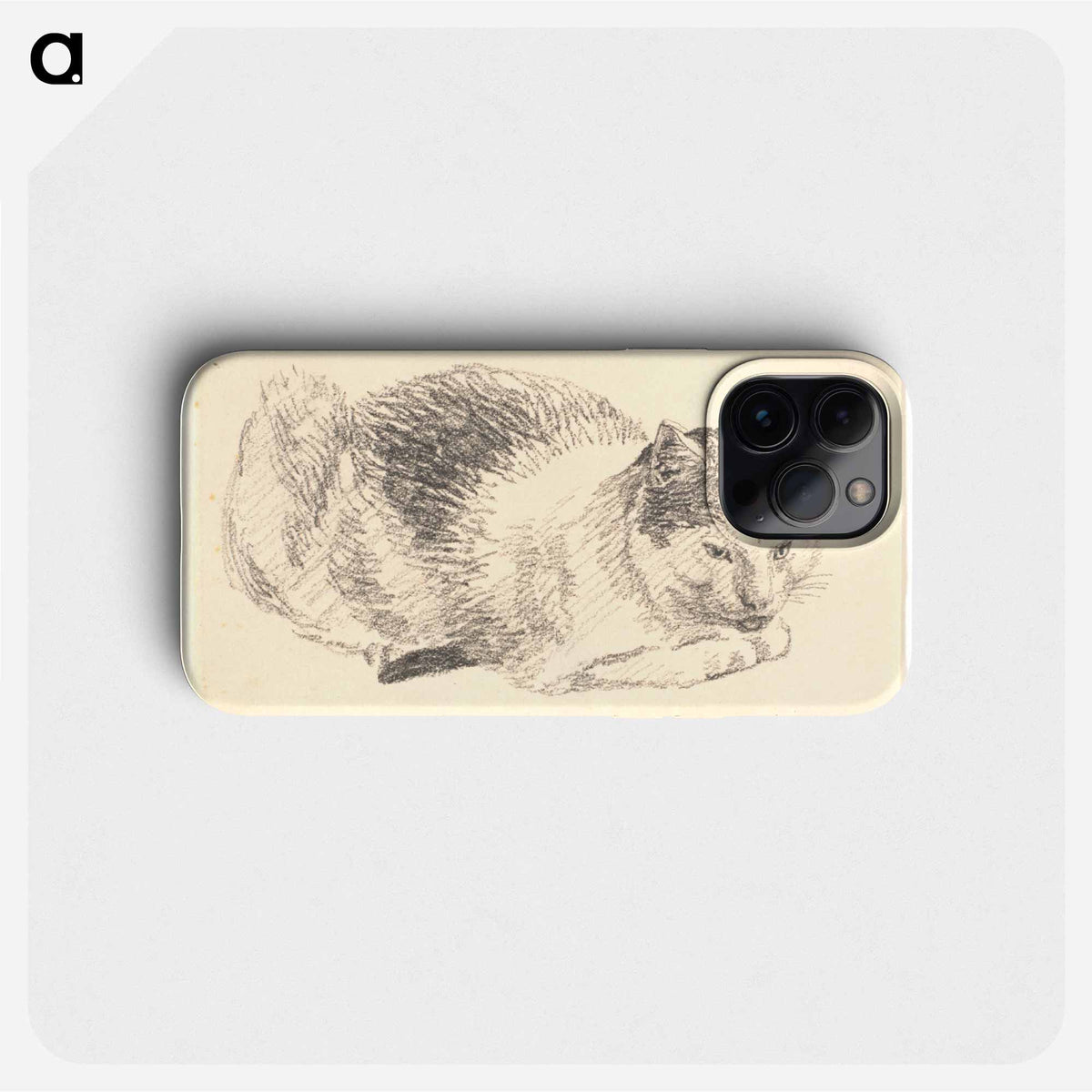 Christen Kobke(クリステン ケプケ)のLying cat - クリステン ケプケ Phone Case. - artgraph ...