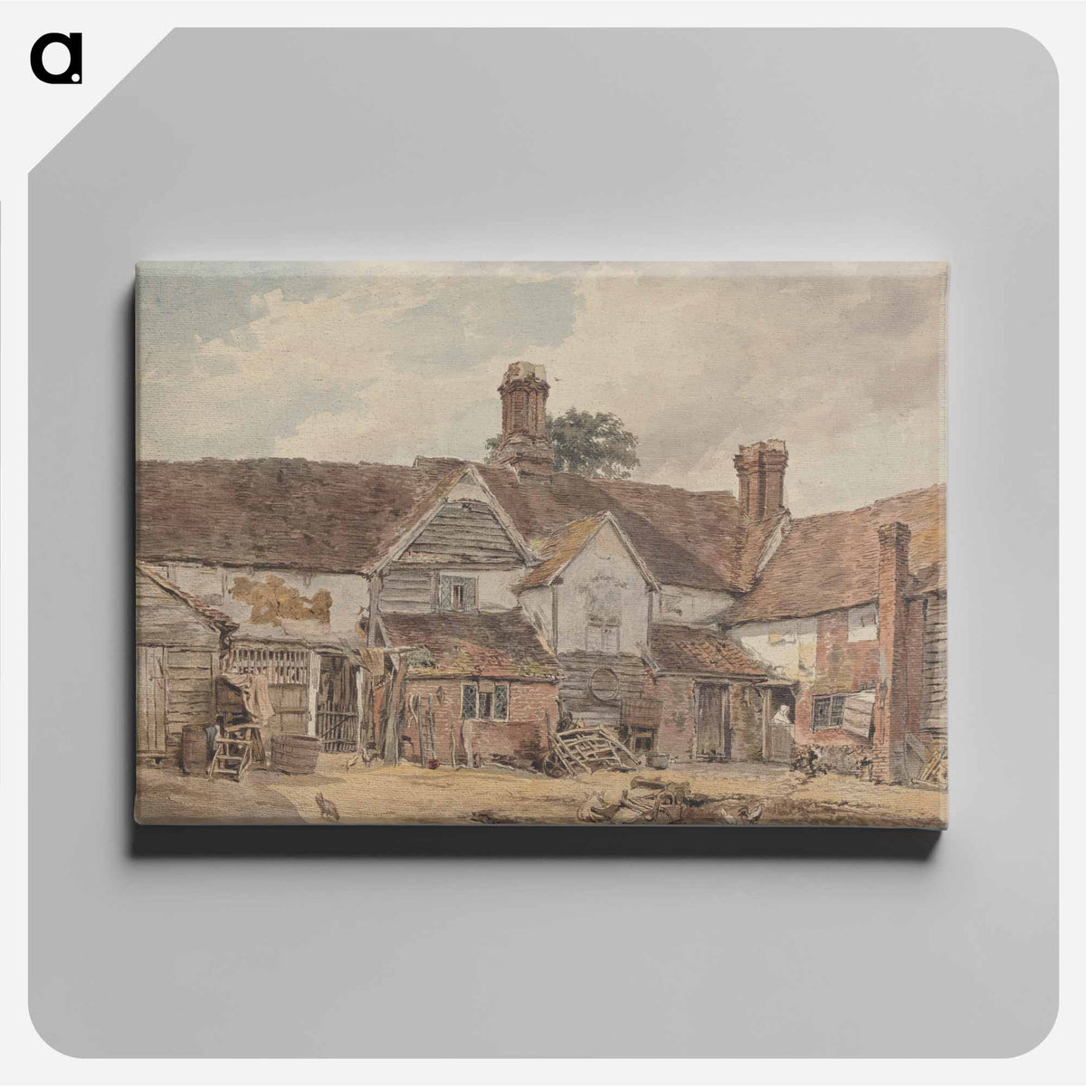 William Henry Hunt(ウィリアム ヘンリー ハント)のOld Farm Buildings - ウィリアム ヘンリー ハント ...