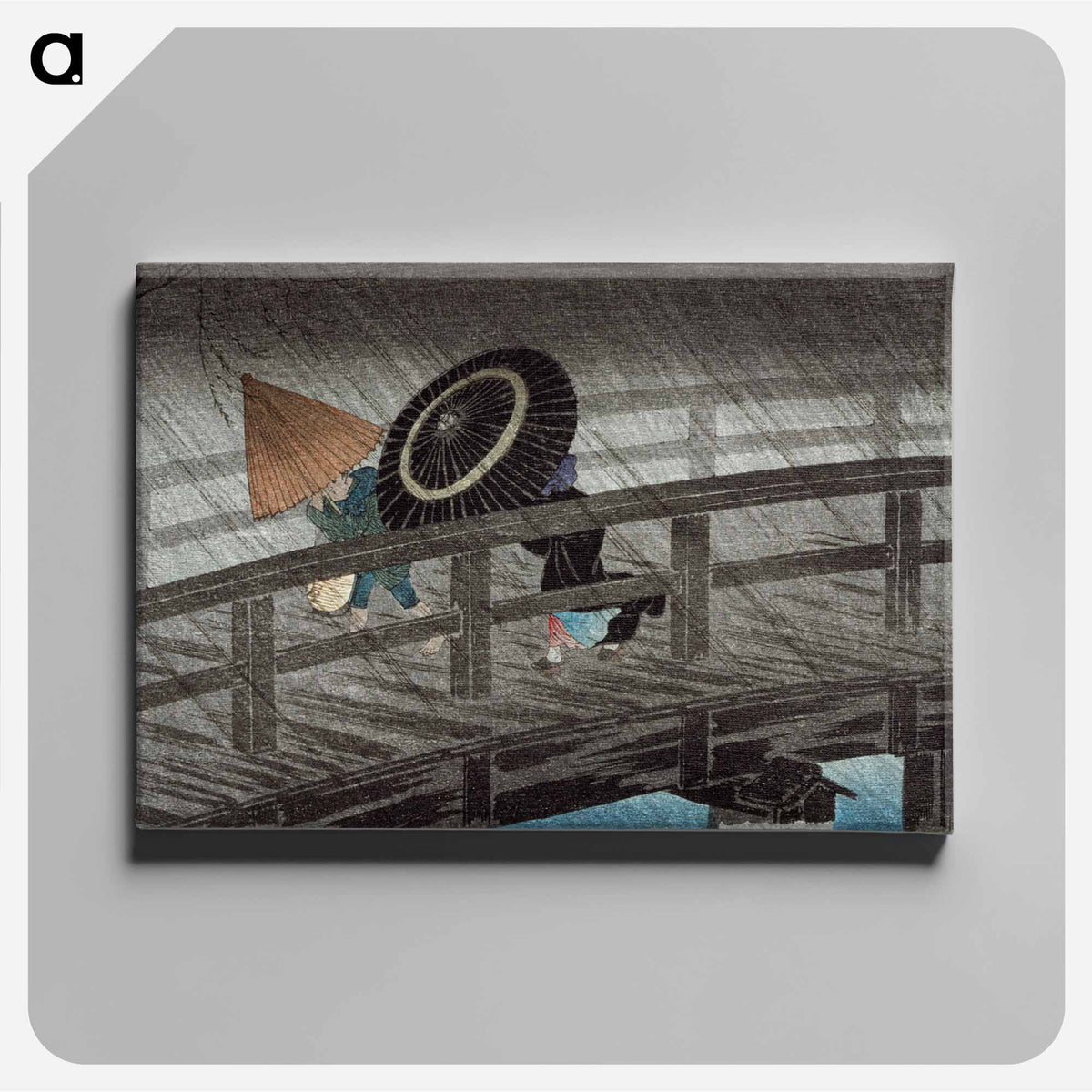 Takahashi Hiroaki(高橋 弘明)のRain on Izumi Bridge - 高橋 弘明 Canvas ...