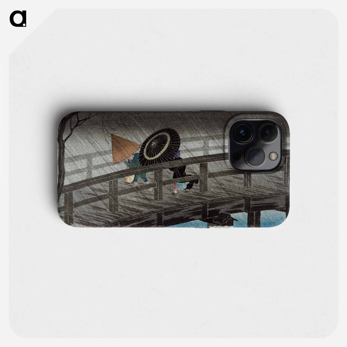Takahashi Hiroaki(高橋 弘明)のRain on Izumi Bridge - 高橋 弘明 Phone Case ...