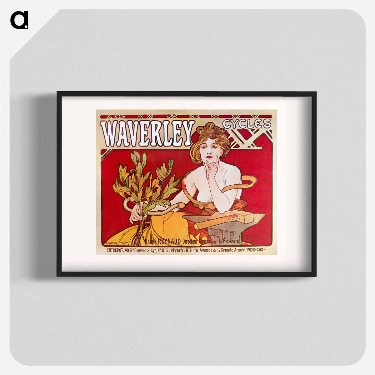 Alphonse Mucha - Cycles Waverley Paris - Alphonse Mucha Poster ...