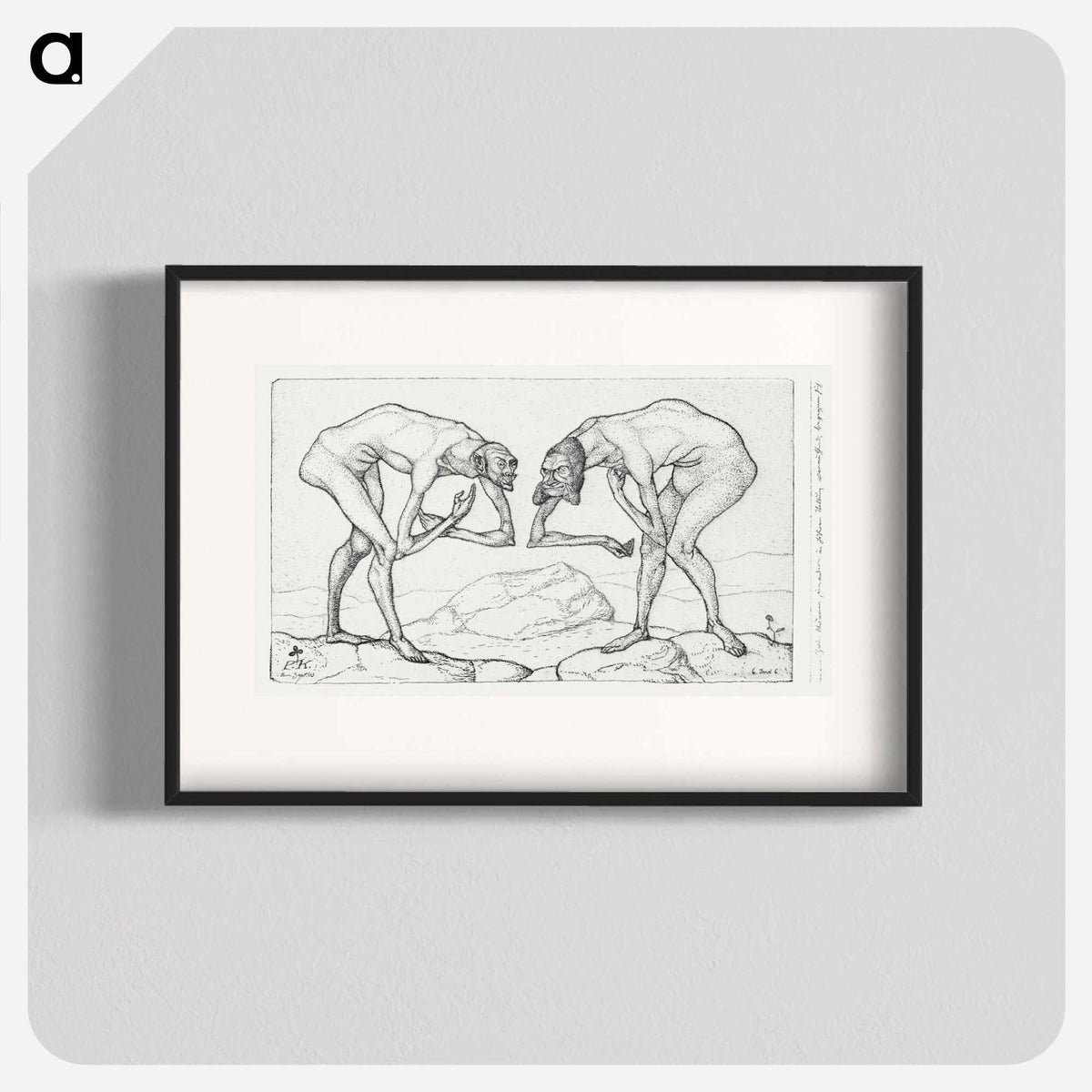 Paul Klee(パウル クレー)のTwo Men Meet, Each Believing the Other to Be of ...