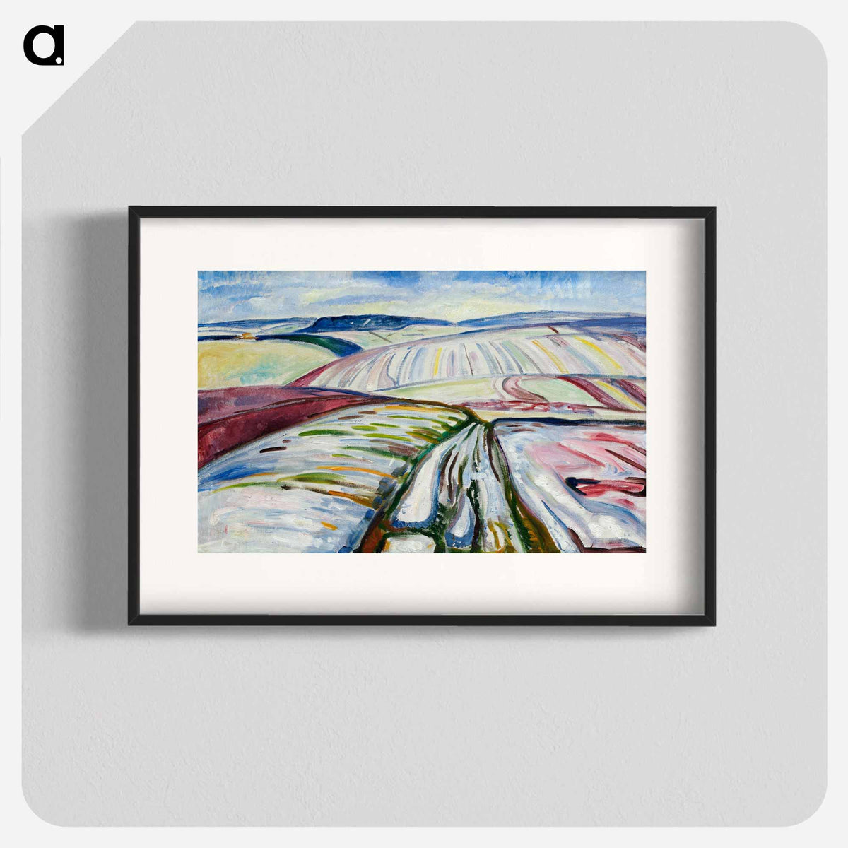 Edvard Munch(エドヴァルド ムンク) - Field in Snow - エドヴァルド ムンク Poster ...