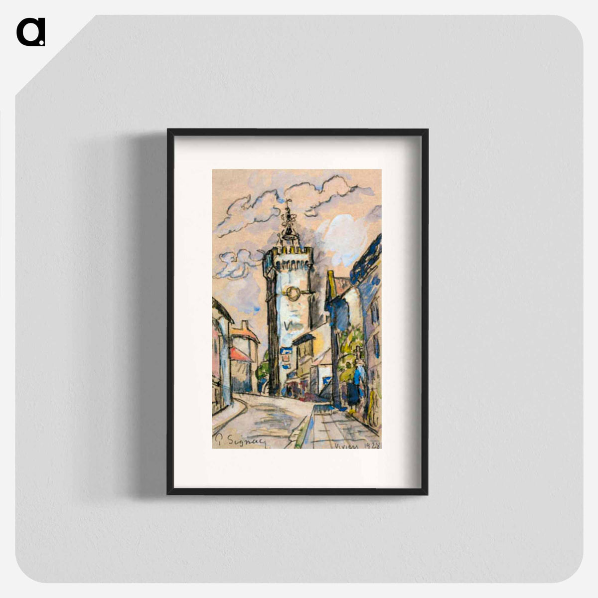 Paul Signac(ポール シニャック)のThe bell tower in Viviers - ポール シニャック Poster ...