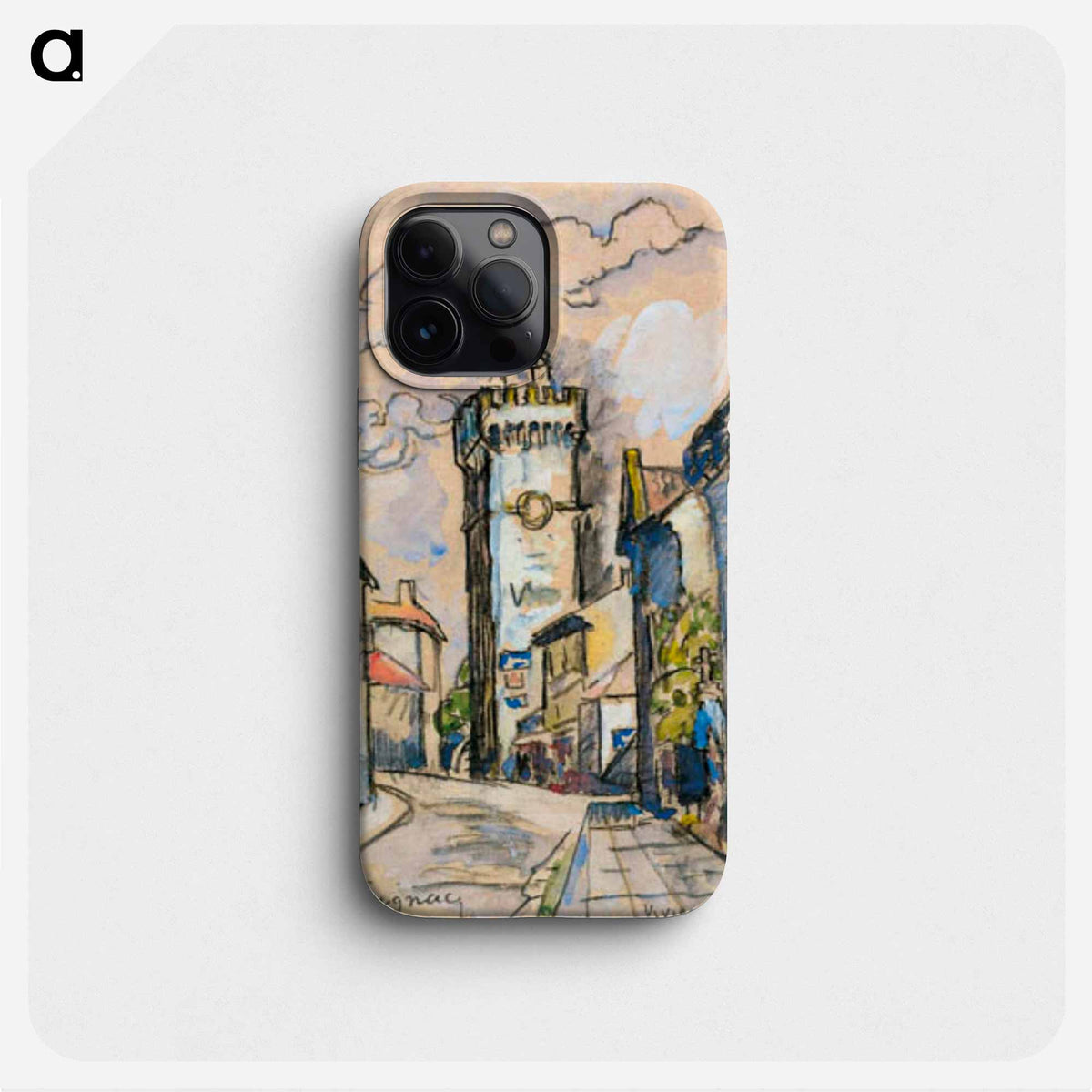 Paul Signac(ポール シニャック)のThe bell tower in Viviers - ポール シニャック Phone Case ...