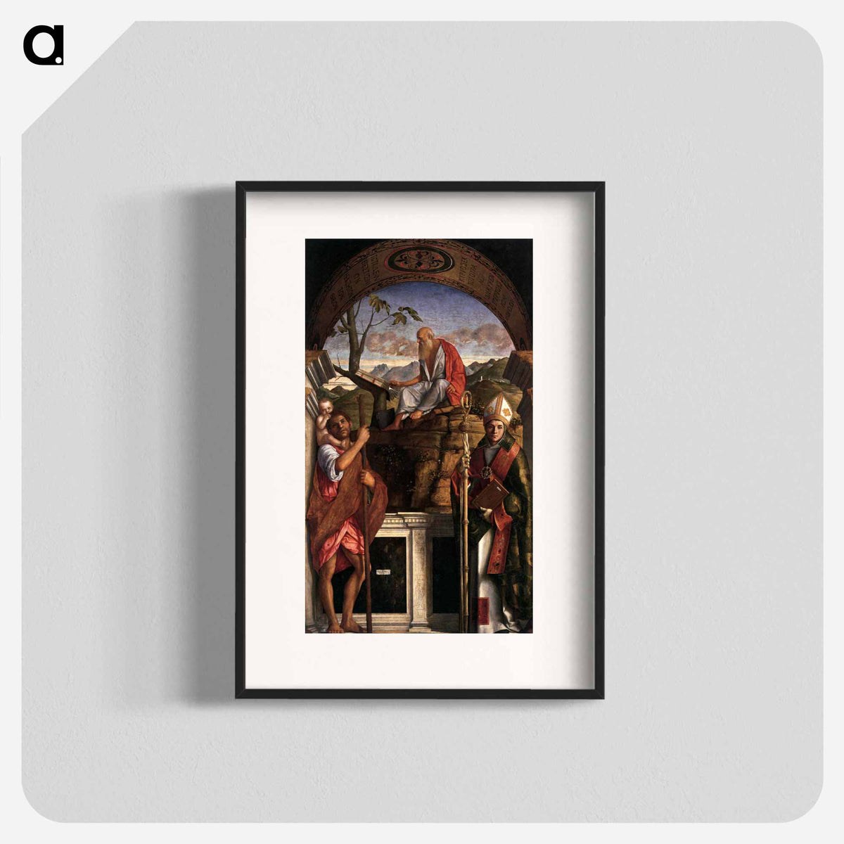 Giovanni Bellini(ジョヴァンニ ベッリーニ)のSt. Jerome, St. Christopher and St ...