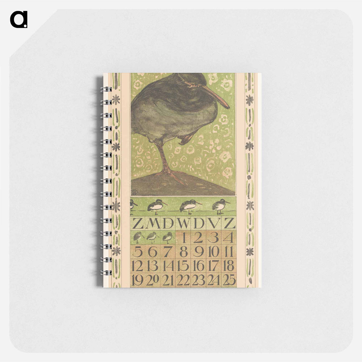 Theo van Hoytema(テオ ヴァン ホイテマ)のKalenderblad juli met scholekster - テオ ...