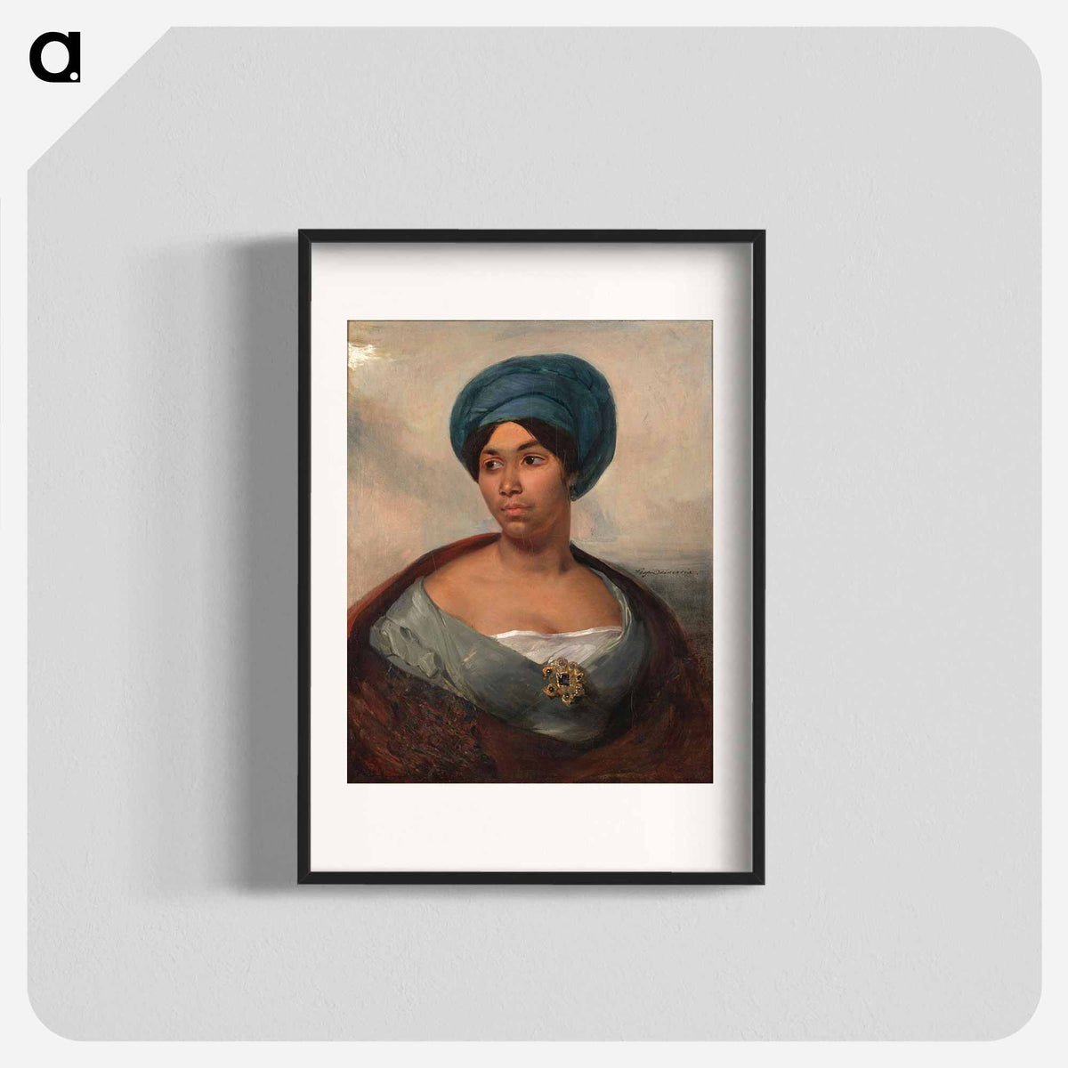 Eugene Delacroix's Portrait of a Woman in a Blue Turban - Eugene ...
