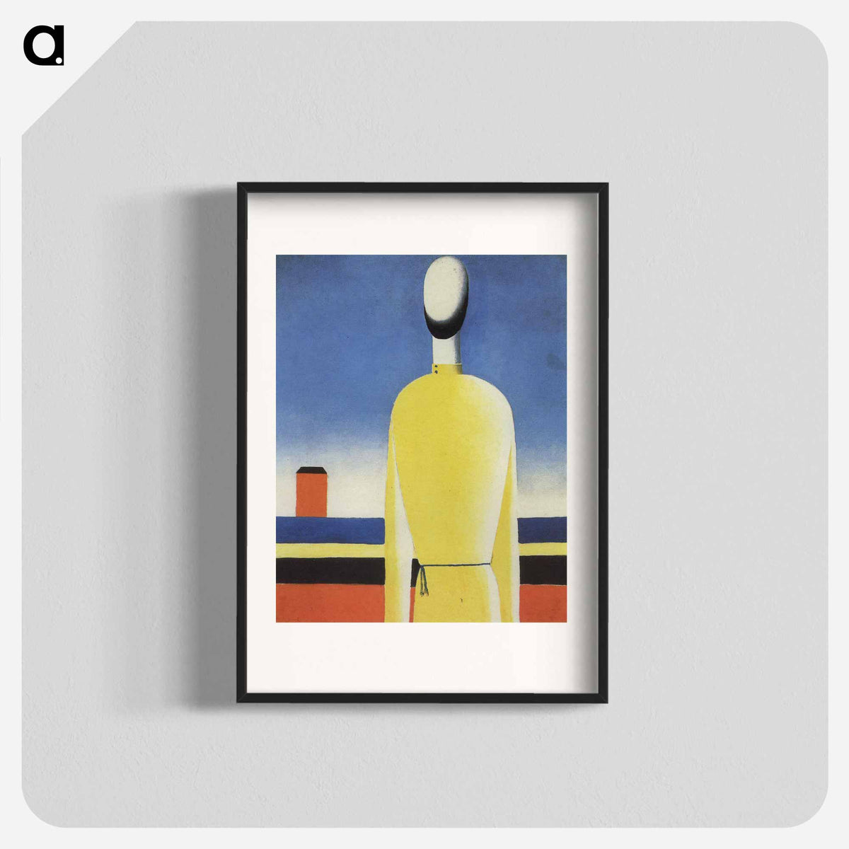 Complex Presentiment: Half-Figure in a Yellow Shirt - カジミール マレーヴィチ Pos ...