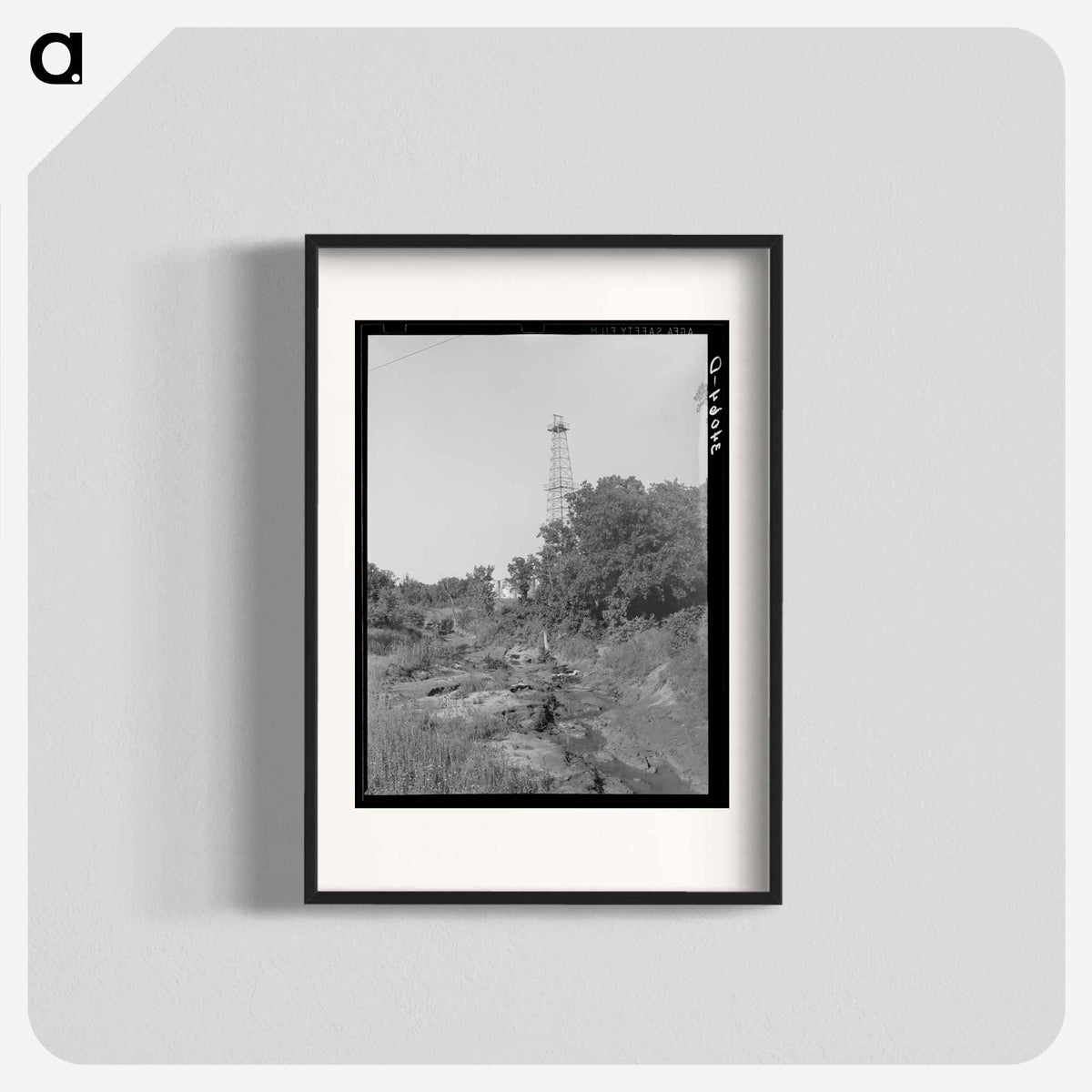 Russell Lee(ラッセル リー)のOil Derrick and Polluted Stream, Oklahoma City ...